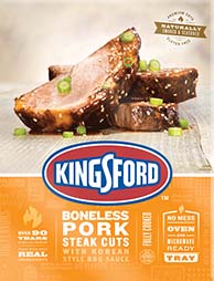 Kingsford Ribs & BBQ | Boneless Pork Steak Cuts